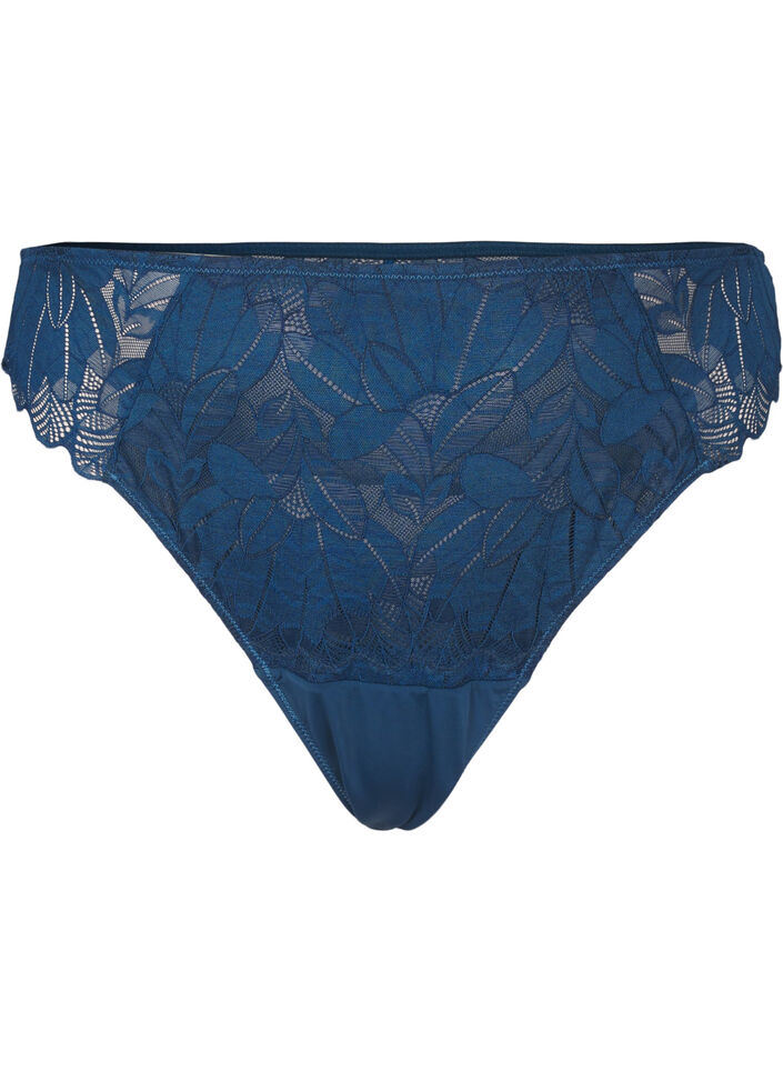 Koronkowe stringi - Niebieskie - R. 40-64 - Zizzi